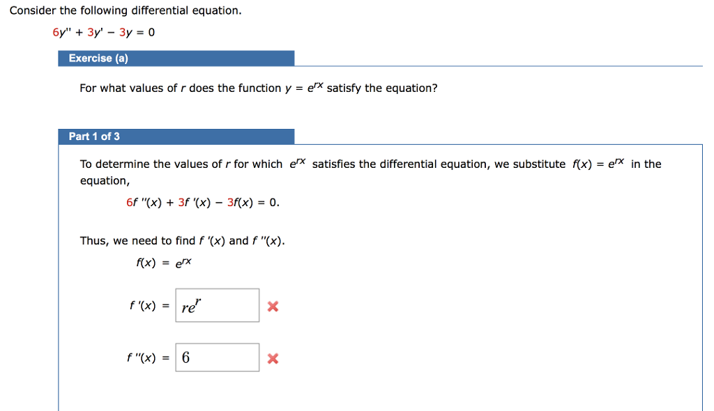 Solved Consider the following differential equation 6y" + | Chegg.com