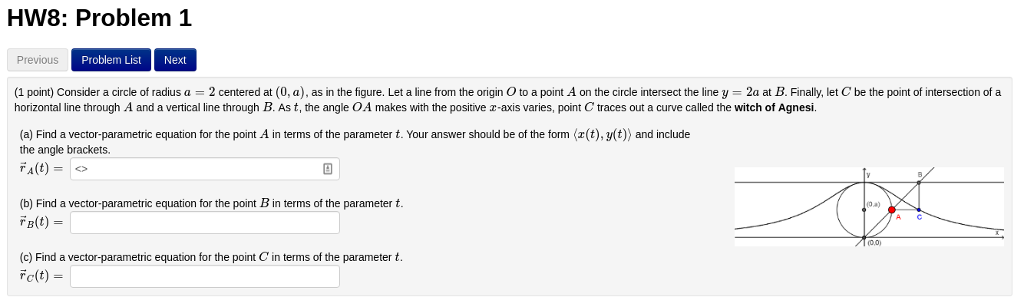 Solved Consider a circle of radius a = 2 centered at (0, a), | Chegg.com