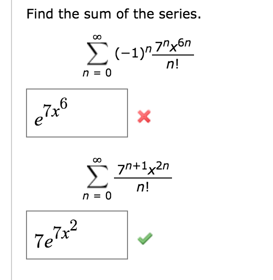 Solved Find the sum of the series n! n=0 n! n=0 | Chegg.com