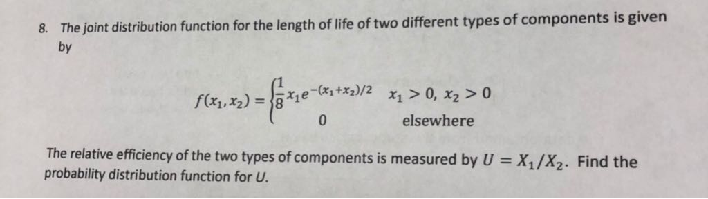 Solved The joint distribution function for the length of | Chegg.com