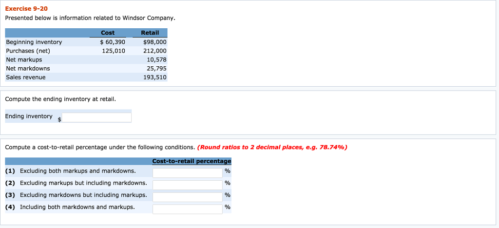 Solved Exercise 9-20 Presented below is information related | Chegg.com