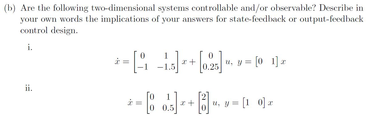 Solved Are the following two-dimensional systems | Chegg.com