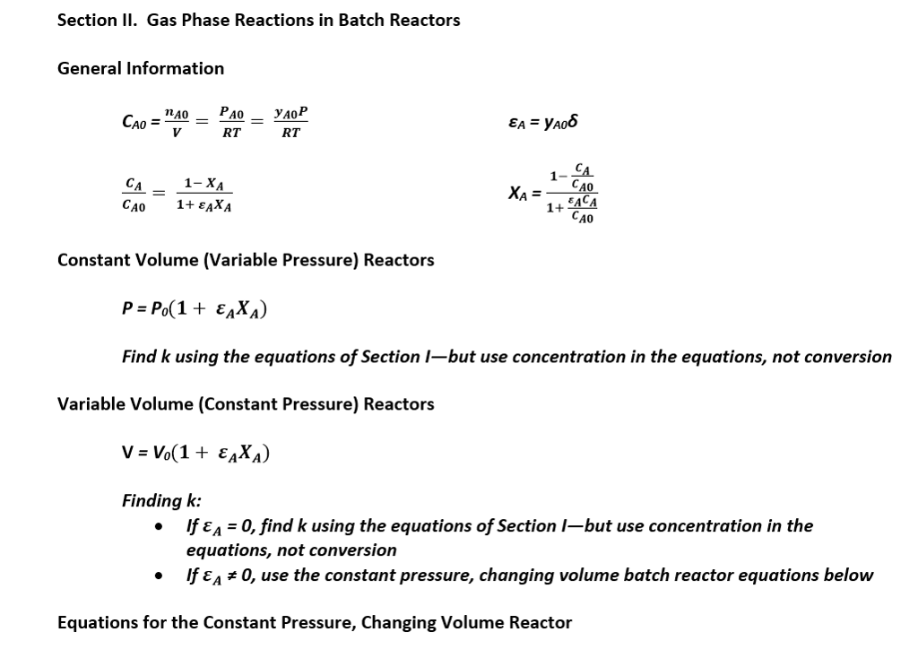 2. A second order irreversible gas phase reaction is | Chegg.com