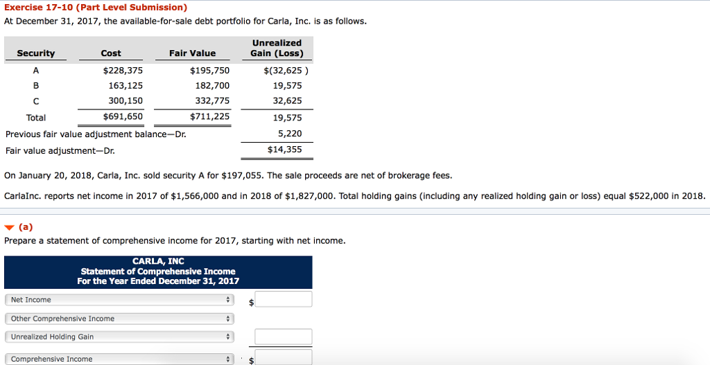 Solved Exercise 17-10 (Part Level Submission) At December | Chegg.com