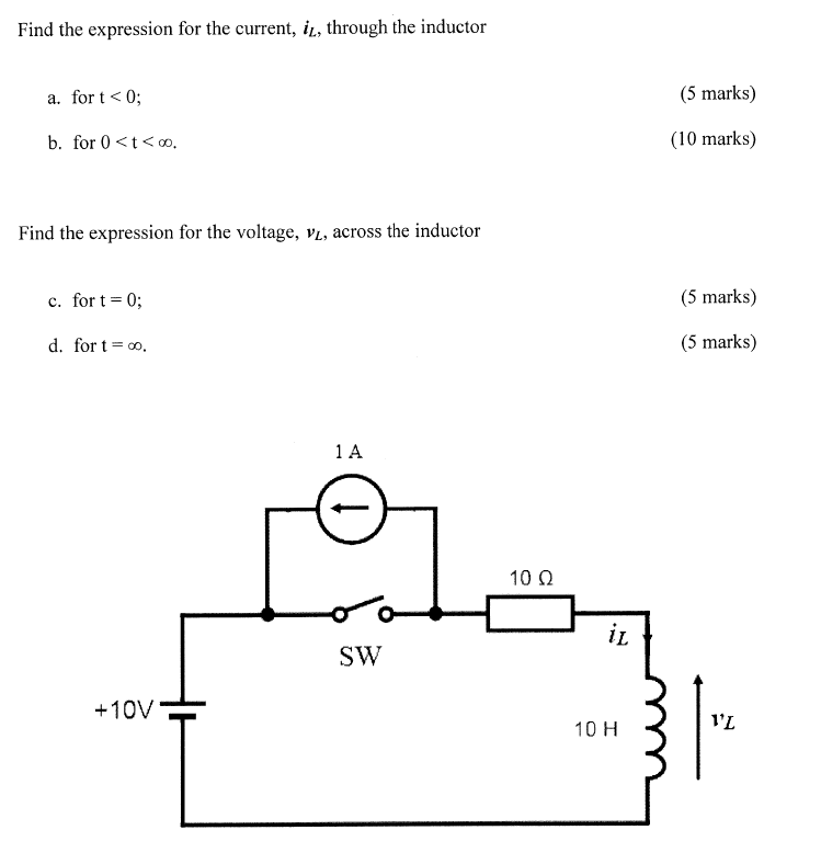 Solved An RL circuit being shown in figure Q2 has been | Chegg.com