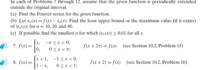 Solved In each of Problems 7 through 12, assume that the | Chegg.com