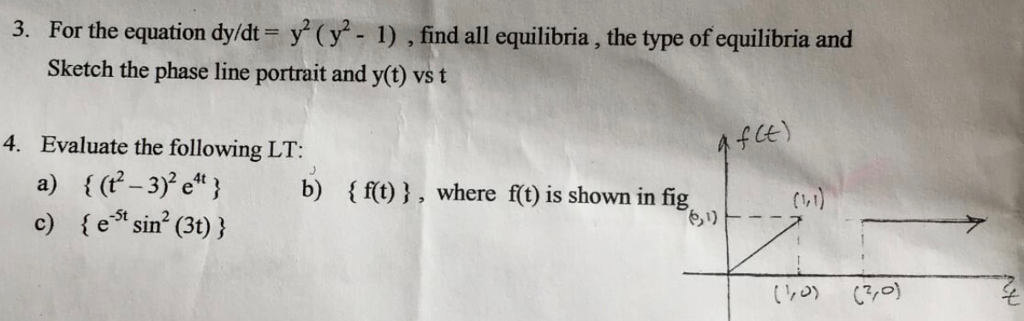Solved For the equation dy/dt = y^2 (y^2 - 1), find all | Chegg.com