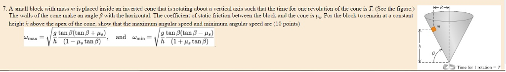 Solved A small block with mass m is placed inside | Chegg.com