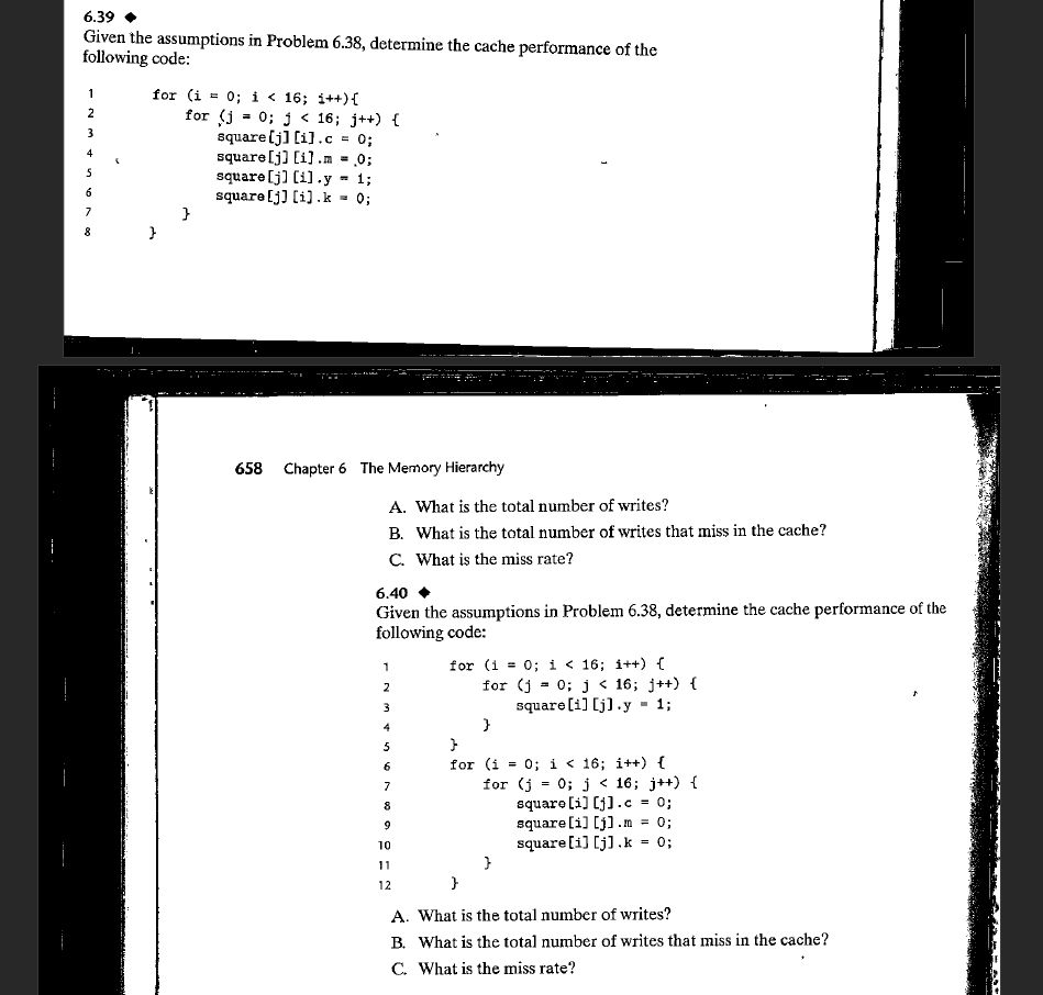 Solved Assume The Following Sizeofint 4 Square