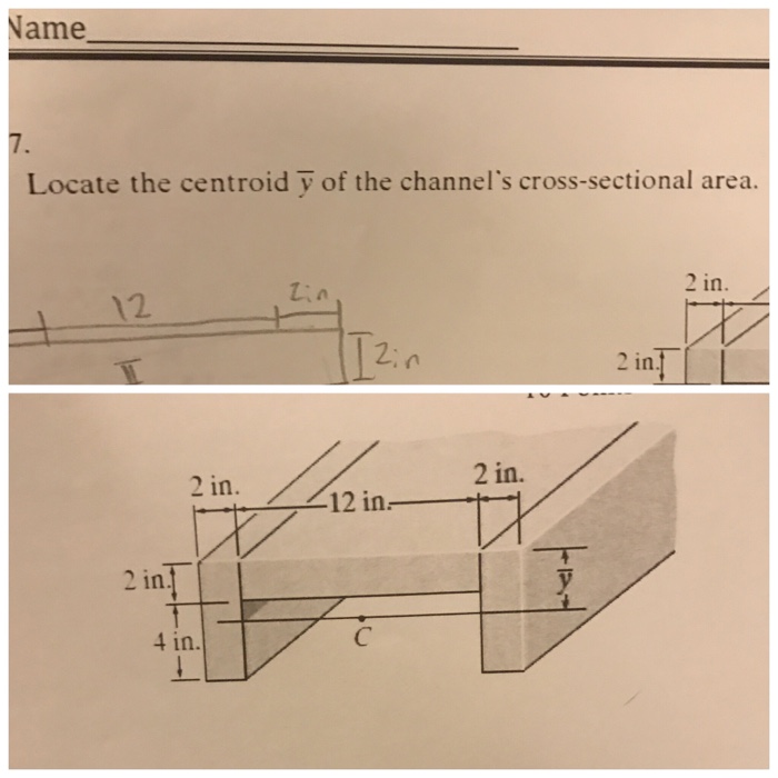 Solved Locate the centroid y of the channel's | Chegg.com