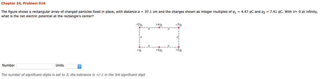Solved The figure shows a rectangular array of charged | Chegg.com