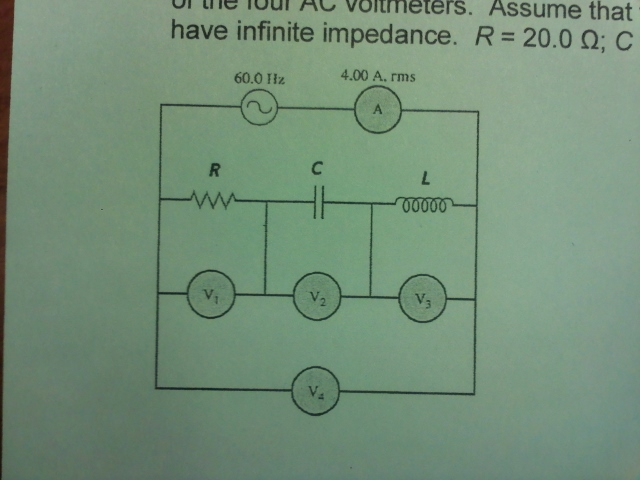 Solved For the circuit shown above, the AC ammeter A reads | Chegg.com