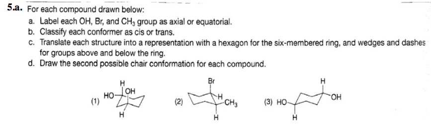 Solved 5.a. For each compound drawn below: a. Label each OH, | Chegg.com