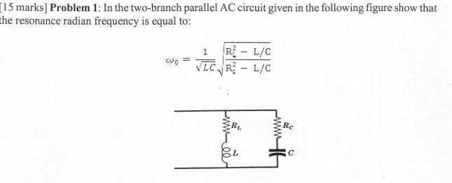 Solved In the two-branch parallel AC circuit given in the | Chegg.com