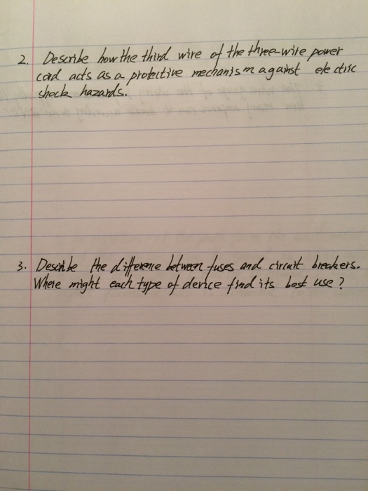 Solved Describe how the third wire of the three-wire power | Chegg.com