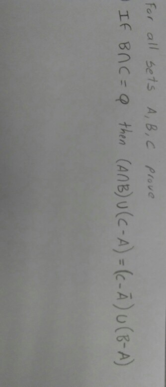 Solved for all sets A,B,C prove | Chegg.com