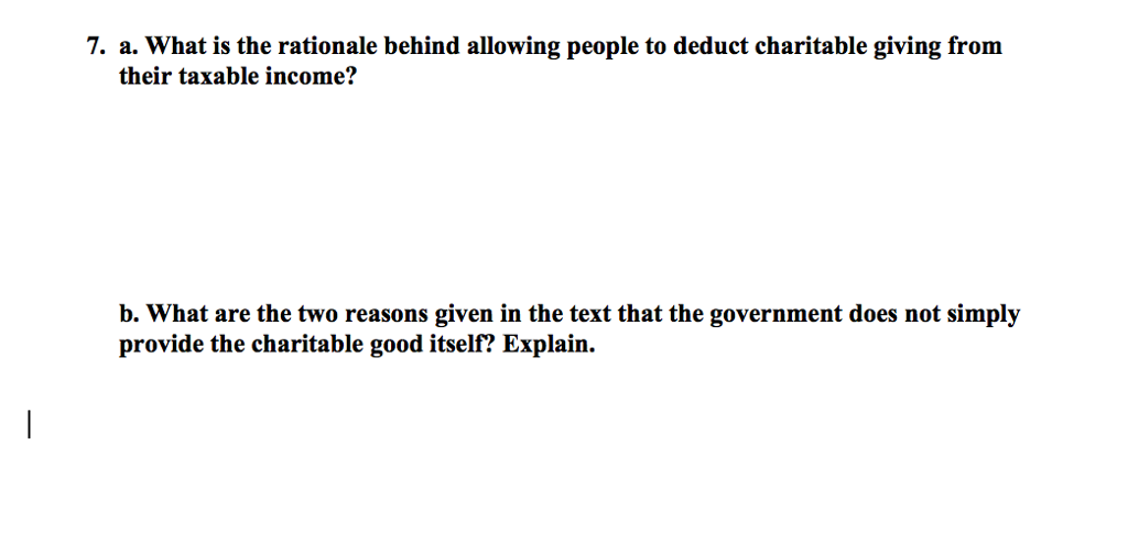 Solved 7. a. What is the rationale behind allowing people to | Chegg.com