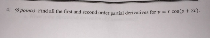 Solved Find all the first and second order partial | Chegg.com
