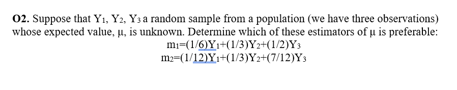 Solved 02. Suppose that Y1, Y2, Ys a random sample from a | Chegg.com