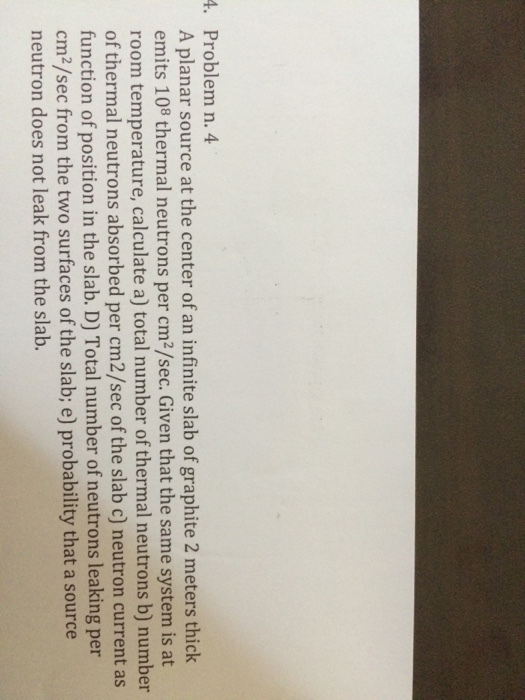 A planar source at the center of an infinite slab of | Chegg.com