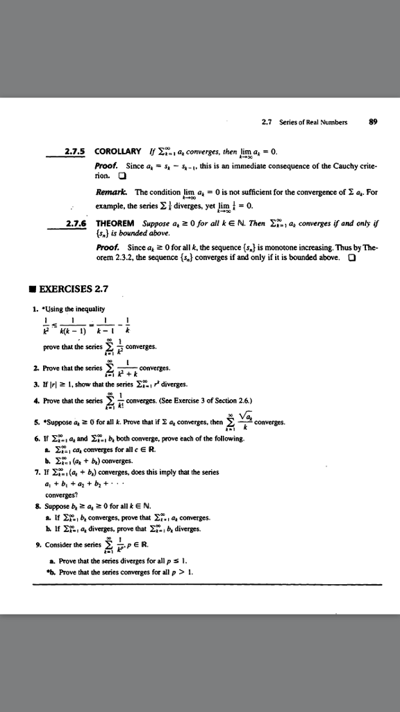 Solved Suppose a sub k is greater or equal to zero. Prove | Chegg.com