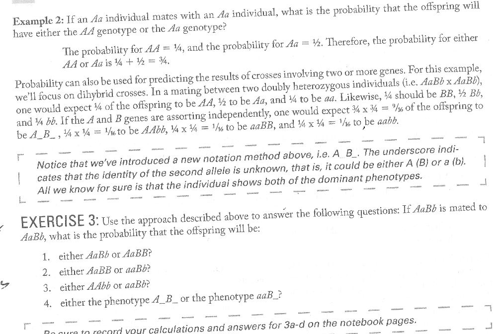 Solved Ex3. Please help with this Genetics problem. There | Chegg.com