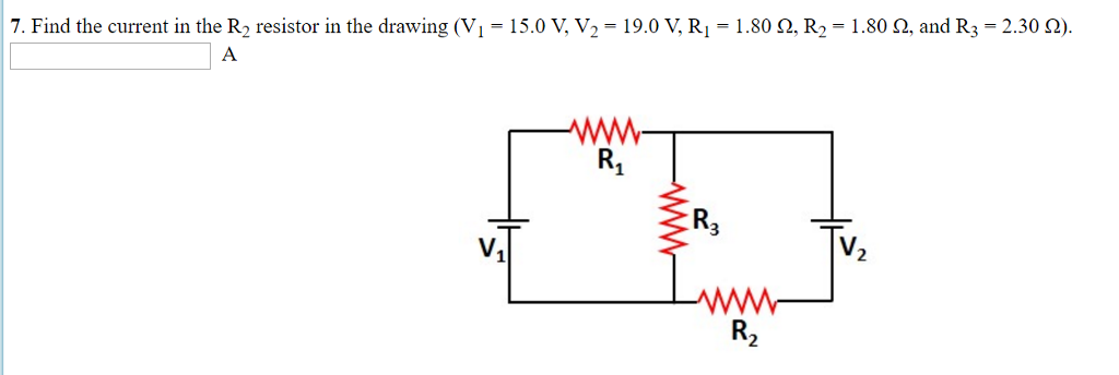 Solved Find the current in the R2 resistor in the drawing | Chegg.com