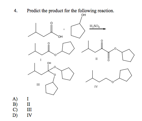 Solved Predict the product for the following reaction. | Chegg.com