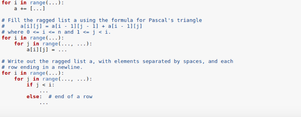 Solved Problem 5. (Pascal's Triangle) Pascal's triangle Pn | Chegg.com