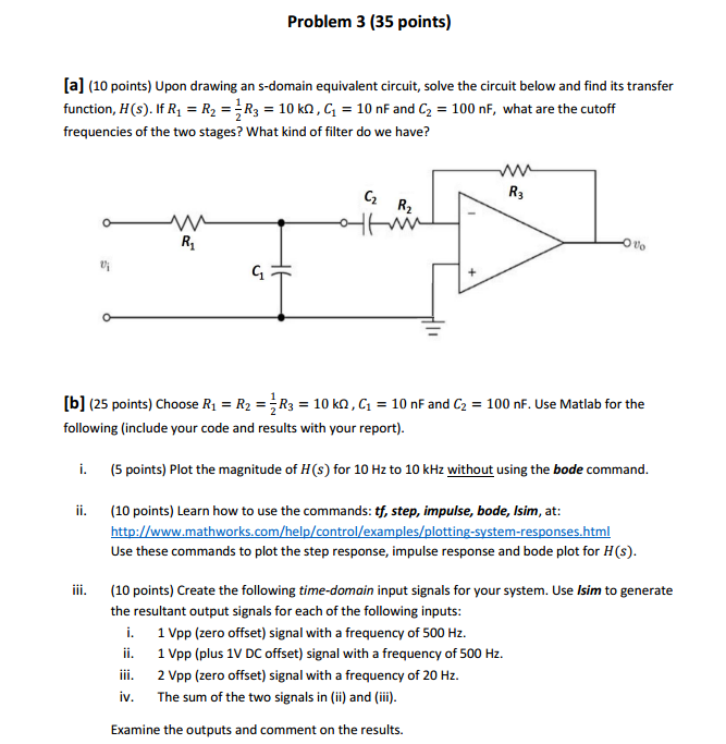 Solved Upon drawing an s-domain equivalent circuit, solve | Chegg.com