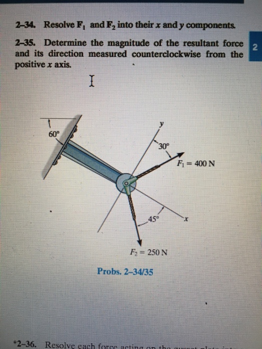 Solved Resolve F_1 and F_2 into their x and y components. | Chegg.com