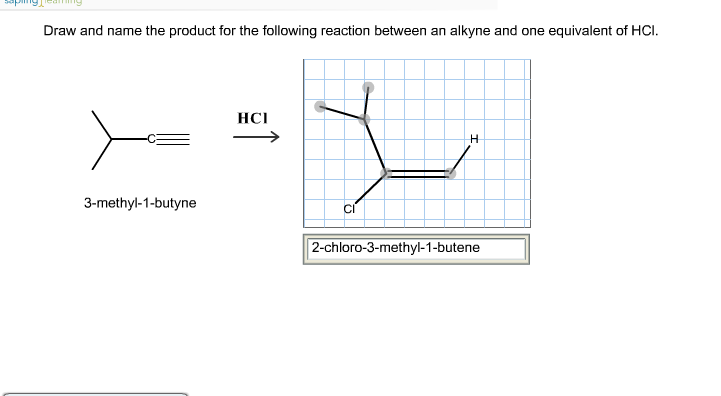 Solved Draw and name the product for the following reaction | Chegg.com