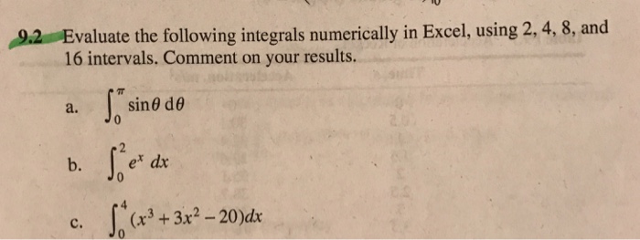 Solved Evaluate the following integrals numerically in | Chegg.com