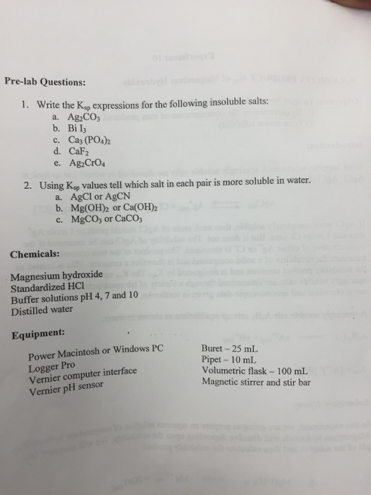 Solved Write the Ksp expressions for the following insoluble | Chegg.com