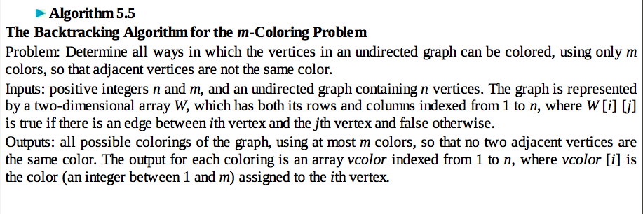18 Use The Backtracking Algorithm For The M Coloring