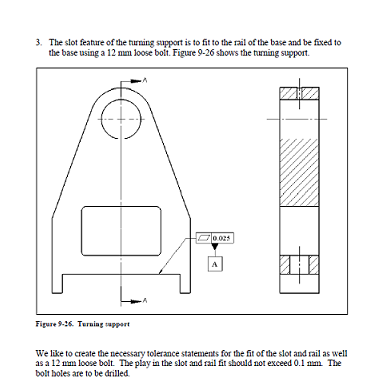 Solved The slot feature of the turning support is to fit to | Chegg.com