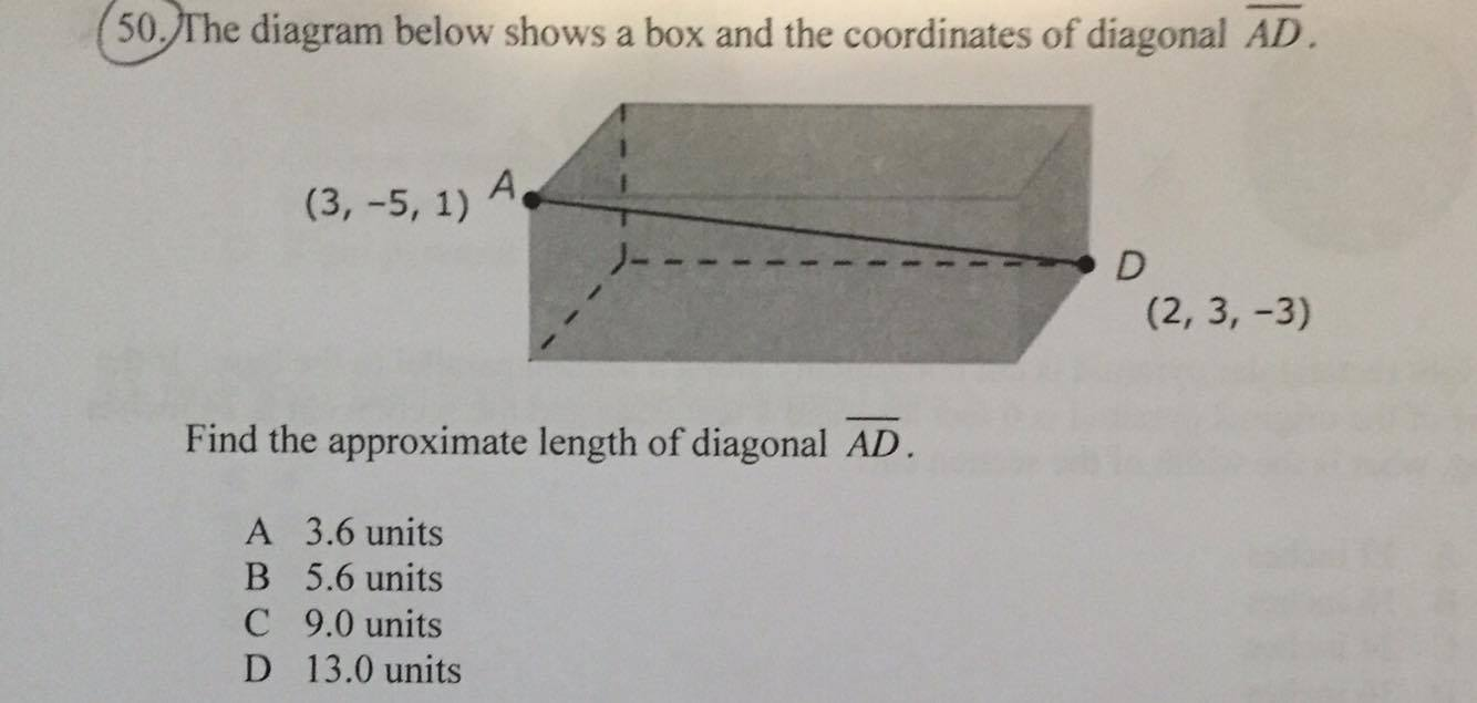 Solved The diagram below shows a box and the coordinates of | Chegg.com