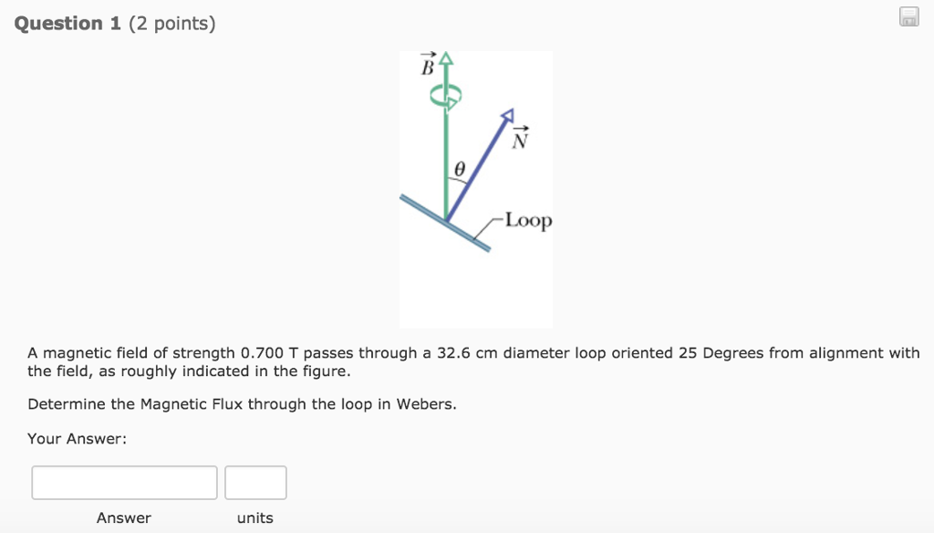 Solved Question 1 (2 points) Loop A magnetic field of | Chegg.com