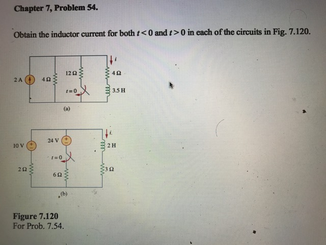 Solved Solve Problem 7.54 (b) if the inductance is 3 H | Chegg.com