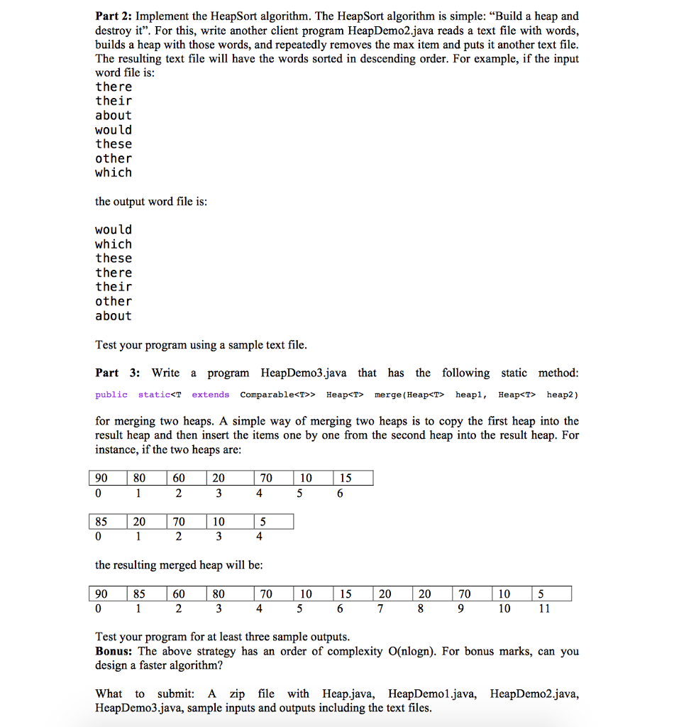 Solved import java.util.ArrayList; public class Heap