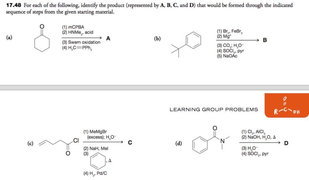 Solved 17.48 For each of the following, identify the product | Chegg.com