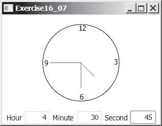 Solved (Set clock time) Write a program that displays a | Chegg.com