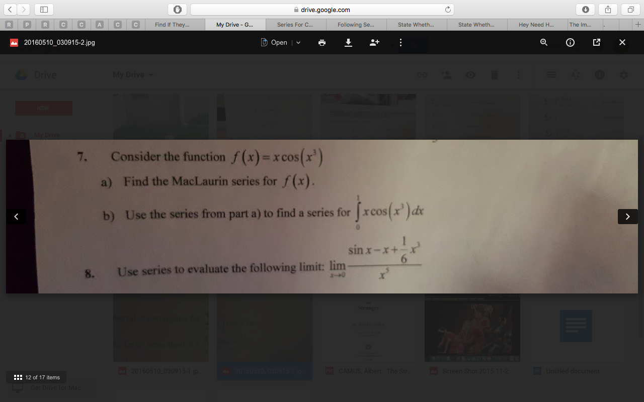Solved Consider the function f (x) = x cos(x^3) Find the | Chegg.com