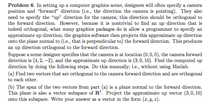 In setting up a computer graphics scene, designers | Chegg.com