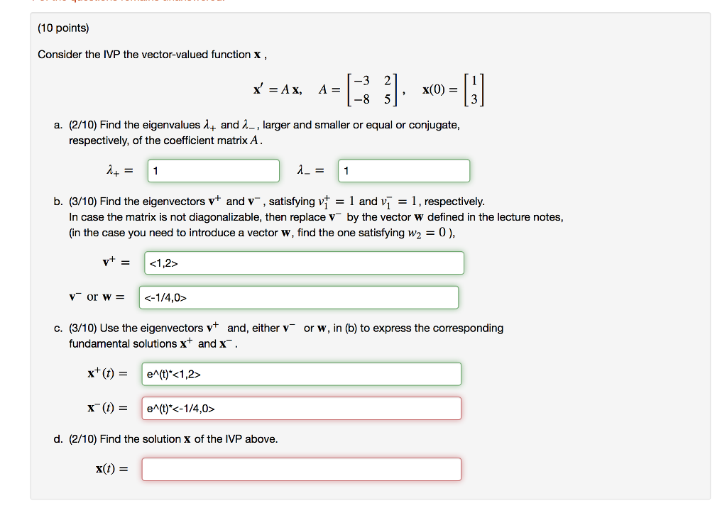 Solved Consider the IVP the vector-valued function x, x' = | Chegg.com
