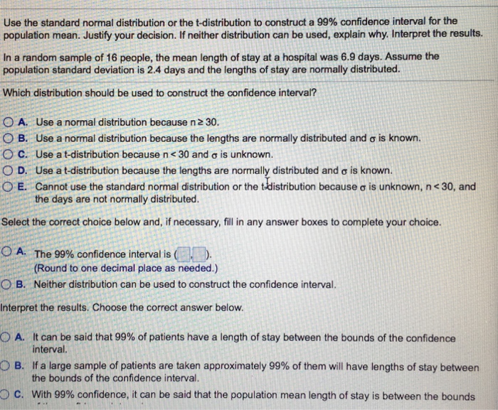 Solved Use The Standard Normal Distribution Or The