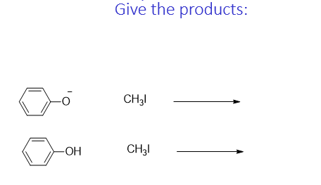 Solved Give the products: CH3l OH CH3l | Chegg.com