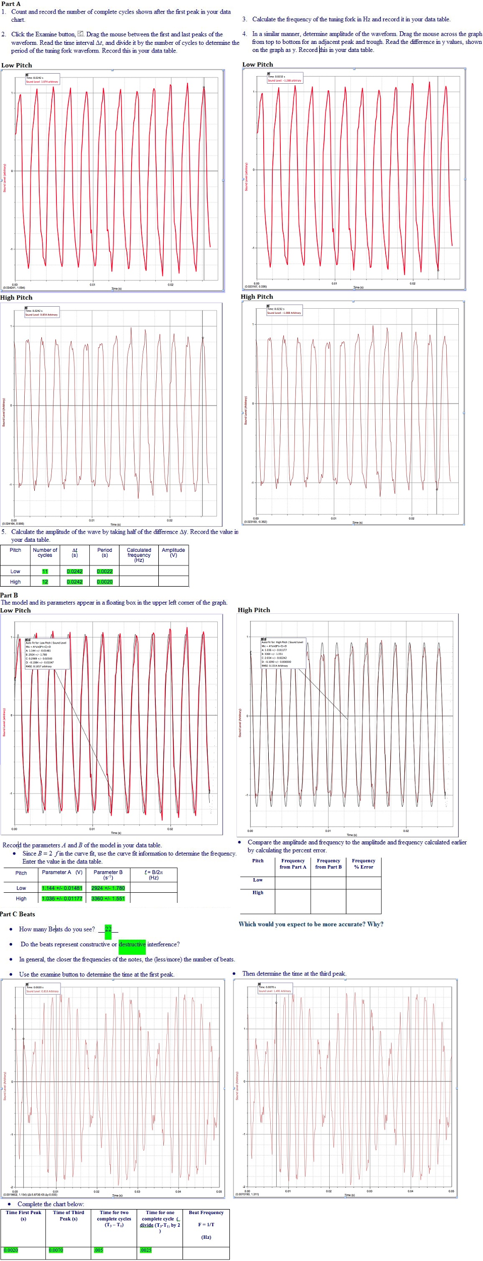 Sound Waves And Beats Unsure About Calculating Amp... | Chegg.com
