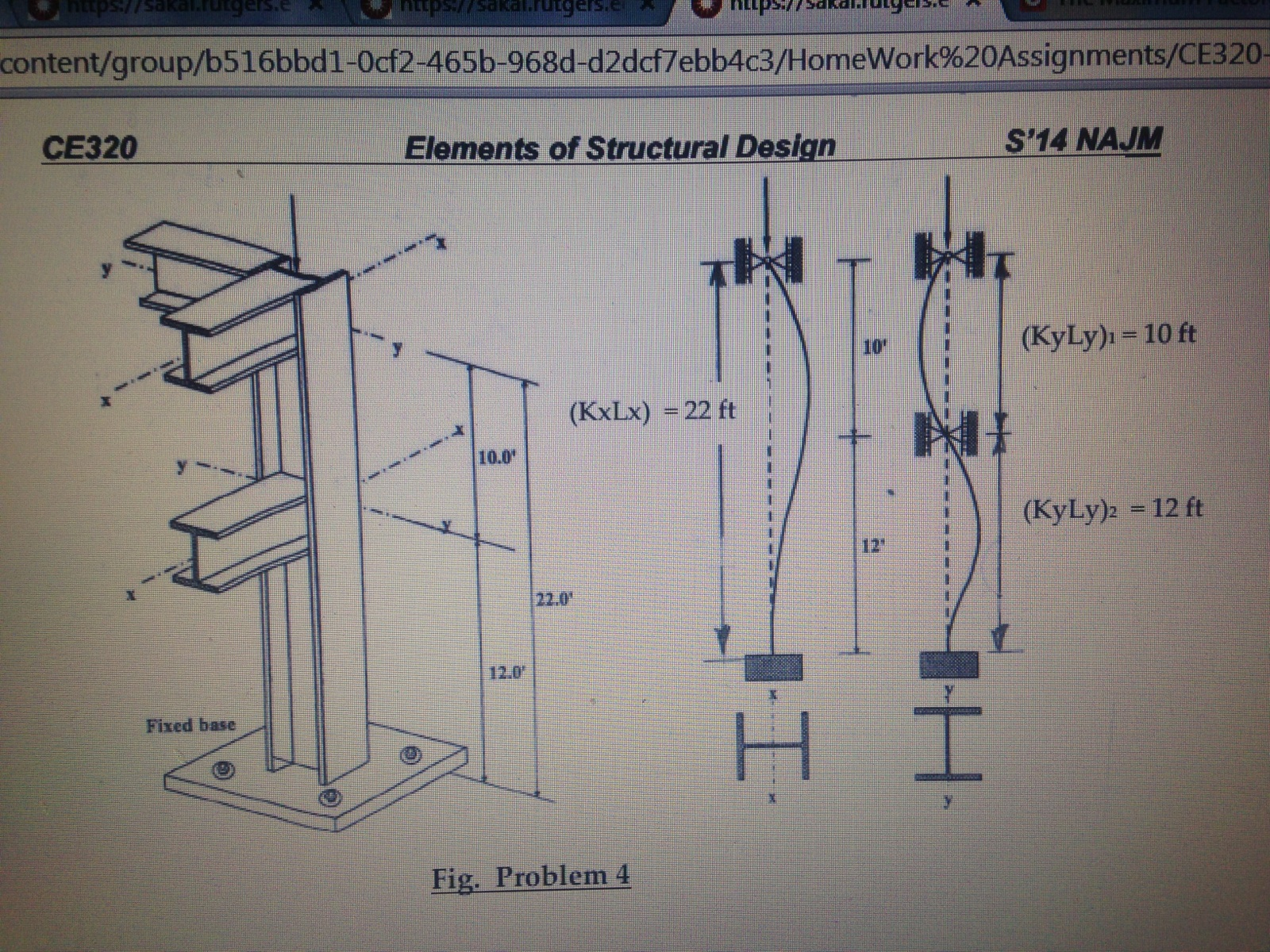 A 22 ft long column in an existing building is part | Chegg.com