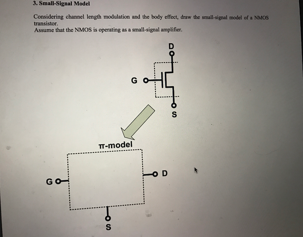 Solved 3. Small-Signal Model Considering channel length | Chegg.com